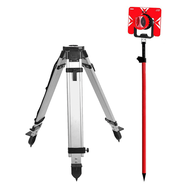 Total Station Starter Set - Prism Reflector, Prism Pole, Tripod ...